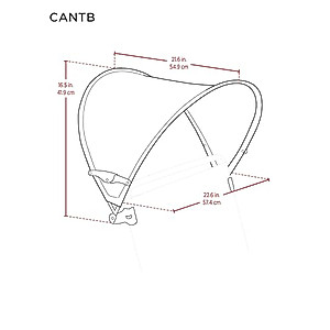 Rio Beach MyCanopy Personal Chair Sun Shade with Total Sun Block, Grey