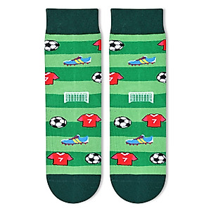HAPPYPOP Soccer Gifts For Boys Girls Kids, Gifts For Soccer Lover Players, Kids Boys Girls Soccer Socks Grip Socks Soccer, Soccer Stocking Stuffers