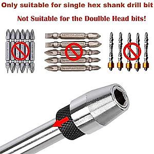 Bestgle 12 inch Length Quick Release Screwdriver Drill Bit Holder Extension Bar 1/4" Hex Shank Quick Change Extension Rod Socket for Screws Nuts Drill Hand-held Driver
