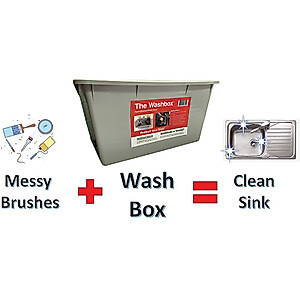 The Washbox Paint Tray for Brush Clean Up Large Insert for Sinks to Make Paint Cleanup Easy