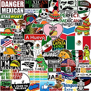 100pcs Mexican Hardhat Stickers, Funny Vinyl Mexico Tool Box Stickers, Design for Helmet Hood Laptop Water Bottle, Mexico Pride Patriotic Decals for Men Adults Ironworkers Lineman Oilfield Electrician
