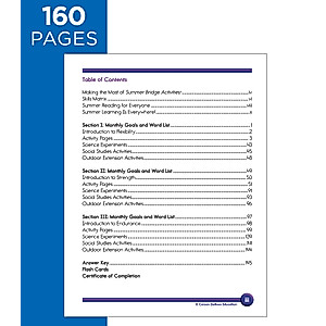 Summer Bridge Activities 8th to 9th Grade Workbooks, Math, Reading Comprehension, Writing, Science, Social Studies, Fitness Summer Learning, 9th Grade Workbooks All Subjects With Flash Cards