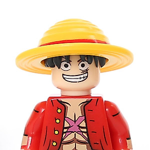 YJacuing 8PCS/Set 1.8" Anime Mini Action Figures Building Blocks, Miniature Figurines Toys Cake Toppers (OP)