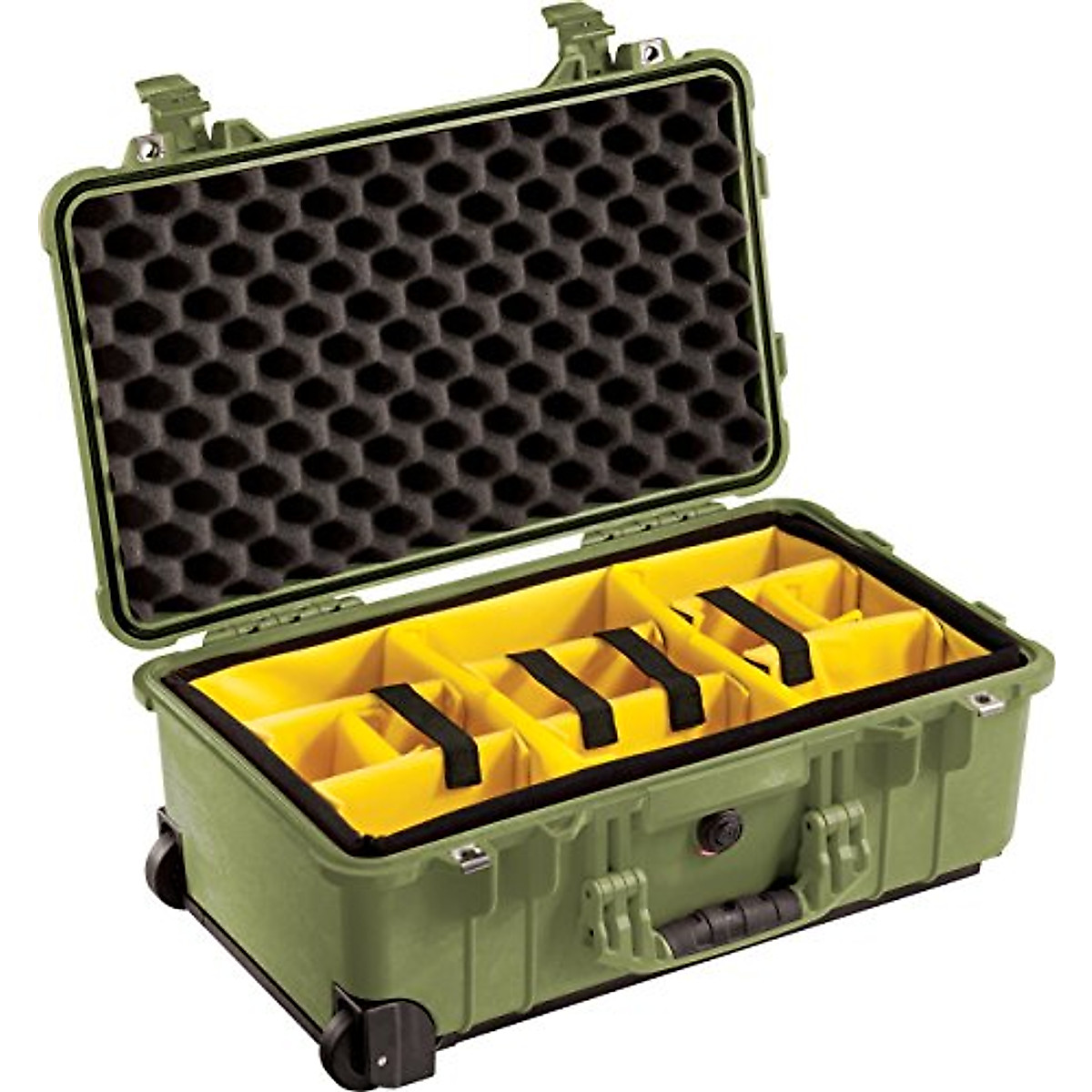 Pelican 1510 Case With Padded Dividers (OD Green), Olive Green (015100-0040-130)