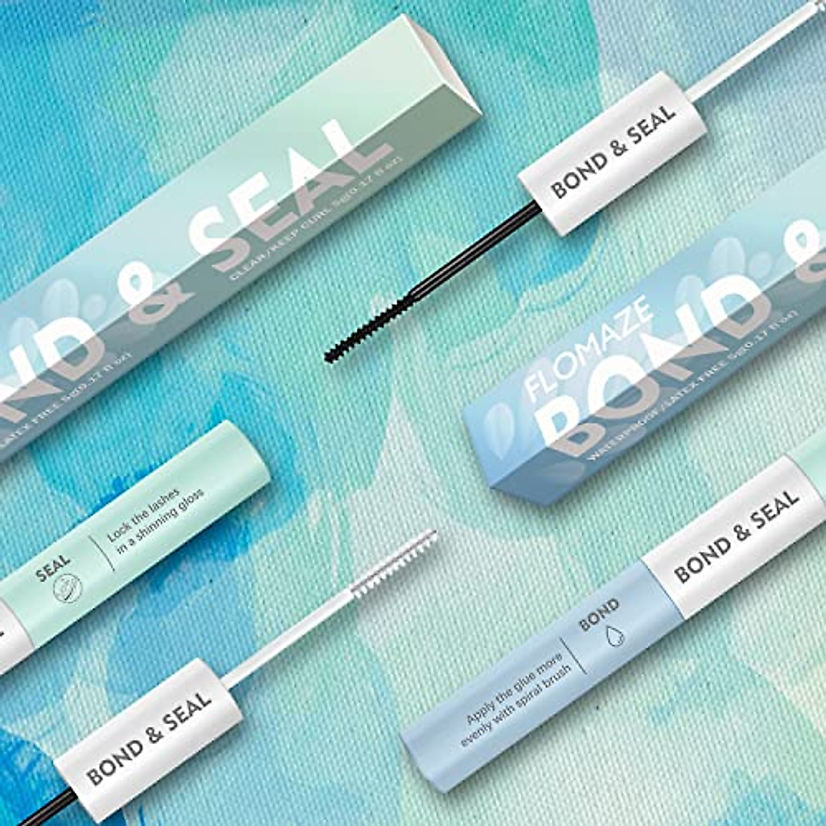 FLOMAZE Lash Bond and Seal DIY Eyelash Extension Glue Super Strong Hold Eyelash Adhesive Sensitive Waterproof, Gentle Formula Latex-Free Eyelash Glue