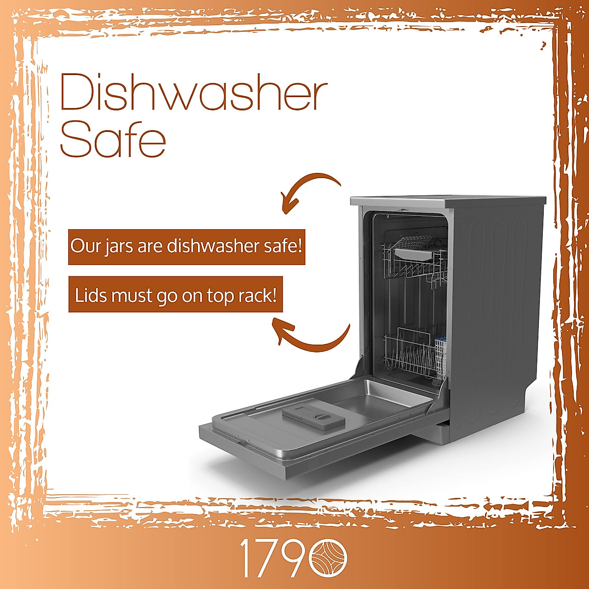 Empty 1 Gallon Glass Jar w/Airtight Leakproof Plastic Lid - Wide Mouth Easy to Clean - BPA Free & Dishwasher Safe - USDA Certified - Kombucha Tea, Kefir, Canning, Sun Tea, Fermentation, Food Storage