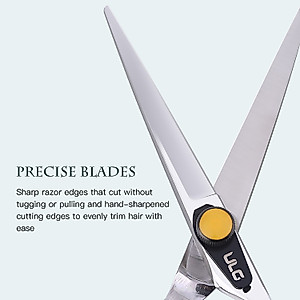 Professional Hair Cutting Scissors, 6.5 Inch ULG Barber Shears Scissors, Japanese Stainless Steel Haircut Scissors, Salon Razor Edge Series Hair Scissors with Adjustment Tension Screw