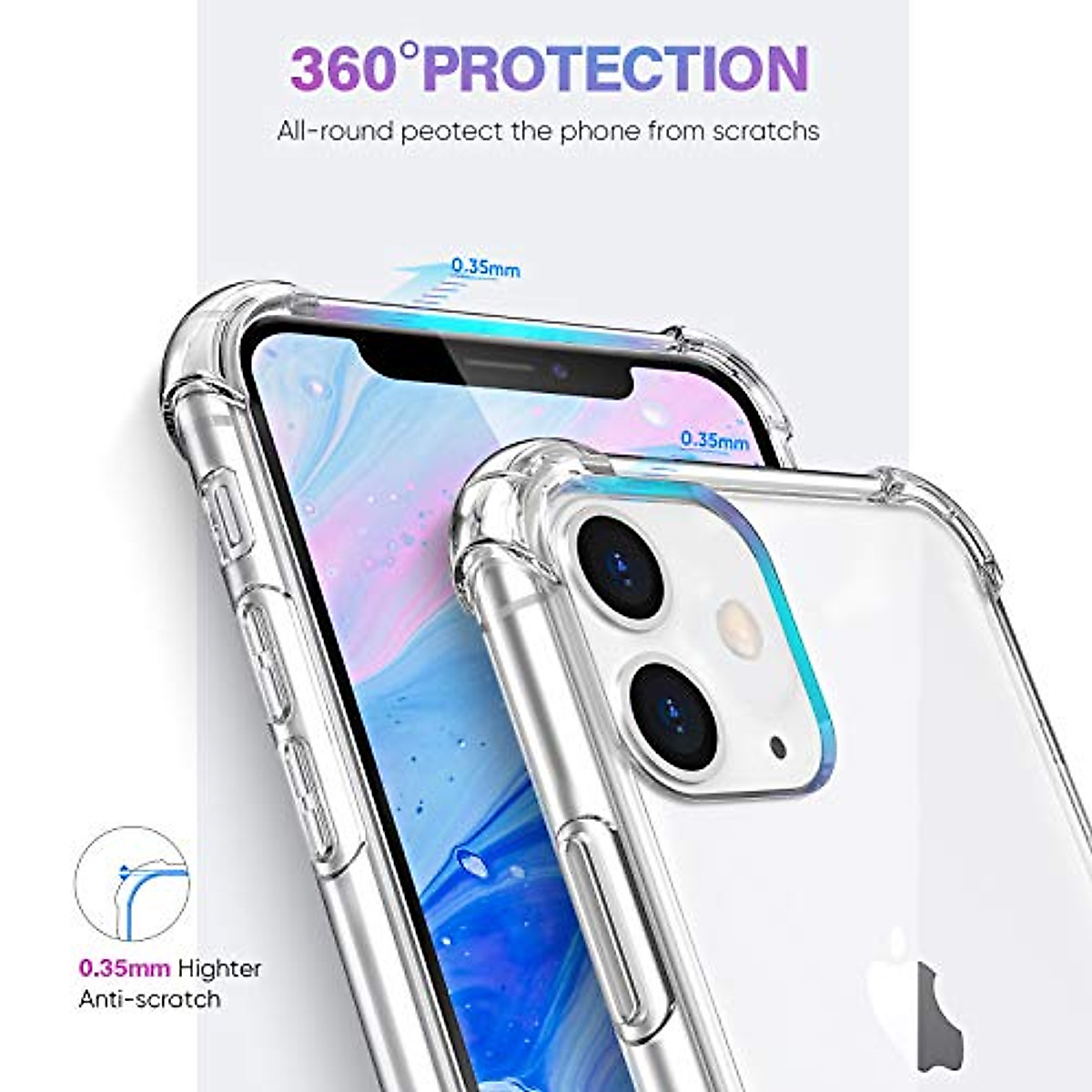 ORIbox Case Compatible with iPhone 11 Case, with 4 Corners Shockproof Protection