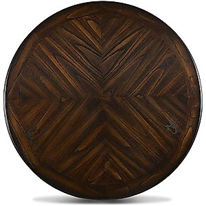 New Classic Furniture Gia 5-Piece Round Counter Height Dining Set with 1 Dining Table and 4 Chairs, 42-Inch, Cherry