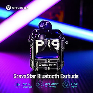 Gravastar Sirius Pro Wireless Earbuds, Bluetooth TWS Earbuds with 16 Hours Playtime, Deep Bass 3D Stereo, Headphones for iPhone/Android(Matt Black)