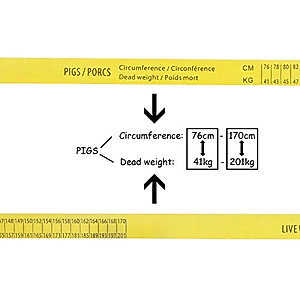 WIN TAPE Professional Cattle Weightband Weight & Height Tape Measure (Blue)