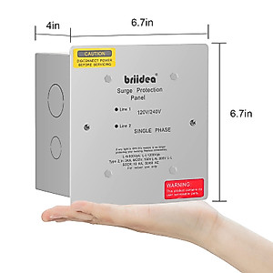 Whole House Surge Protector, Briidea Type 2 Single Phase 120/240 Volt Panel Whole House Surge Protection, Light Commercial/Residential Grade, in NEMA 1 Enclosure