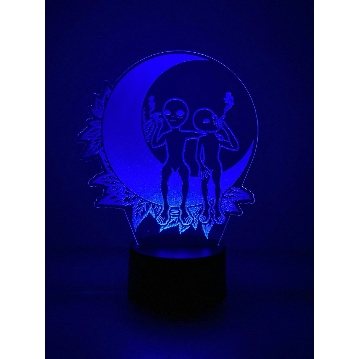 Yooce 420 Leaf 3D LED Table Lamp Night Light Optical Visual Illusion Home Decor Lighting