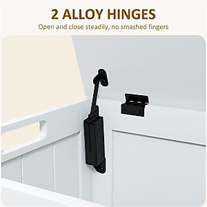 Generic Large Size Wooden Deck Box Organization and Storage Cabinet, Wood Chest Trunk Size 29.9"" L x 15.7"" W x 18.9"" H, White