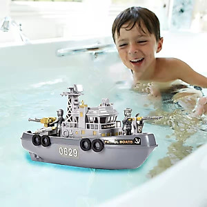 Pool Warship Toy Boat Bath Toys - Children’s Toy Boat，Warship Aircraft Carrier Toy in Bath Tub, Gift for Kids Pool Toys