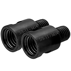 Yakamoz 2Pcs 5/8"-11 Female to M14 Male Angle Grinder Attachment 5/8"-11 to M14 Adapters Rotary Polisher M14 Thread Adaptor Converter