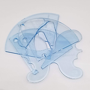 HONEYSEW Quilting Template Sewing Machine Ruler DIY Sewing Tools Notions Free Motion Quilting Grip Template Rulers Includes 4 Design (4 Designs A)