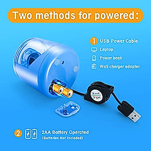 Electric Pencil Sharpener, Small and Portable Pencil Sharpener for NO.2 Pencils and Colored Pencils, Auto Feature and Durable for Classroom, Home and Office, USB Cable Included