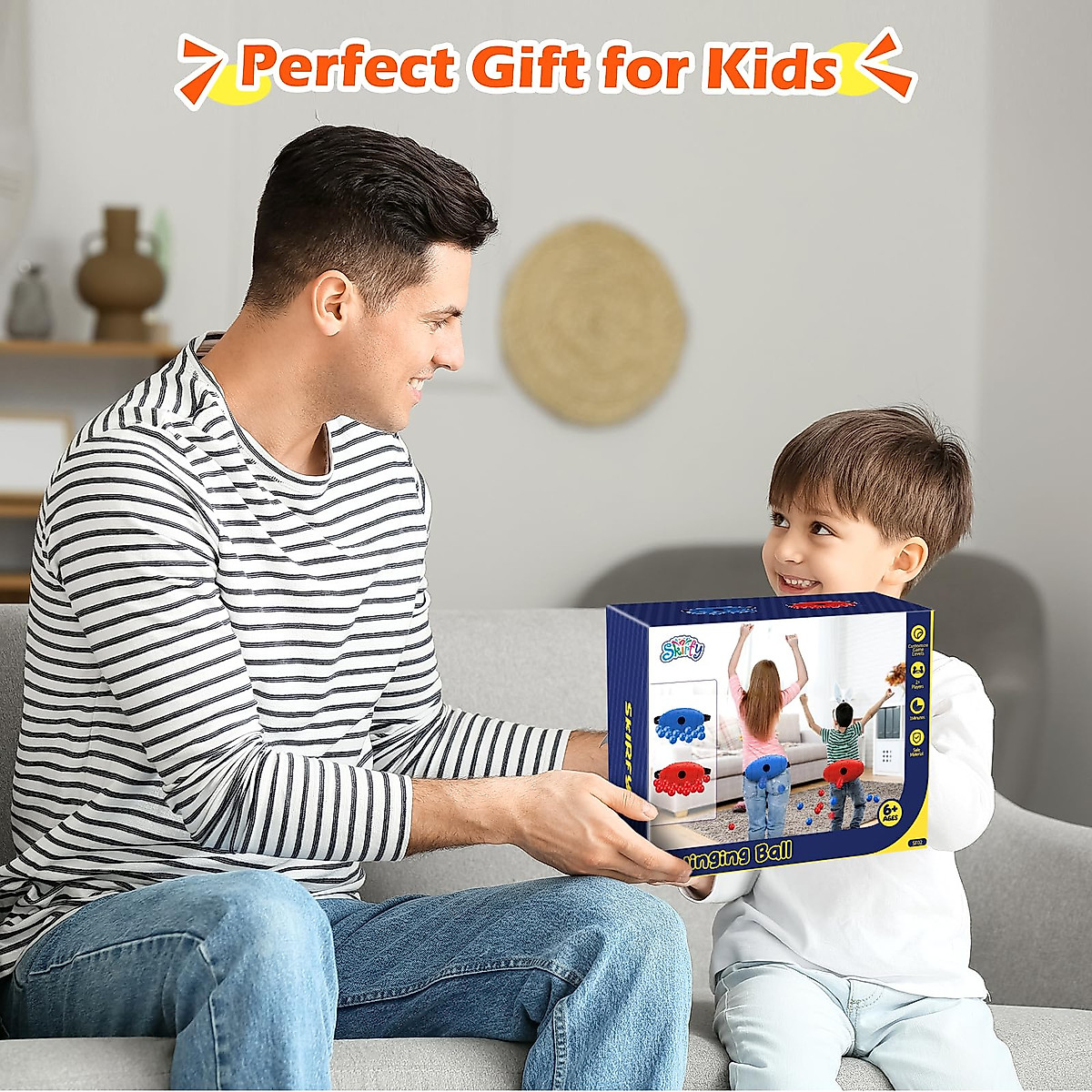 Skirfy Party Shaking Swing Balls Game Set for Kids Adults,Backyard Family Toy with 40 Balls, Birthday Games Outdoors Indoors Bachelorette Party Games for Boys and Girls Age 5 6 7 8 9+