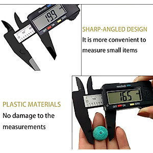Simhevn Electronic Digital Caliper, LCD | 0 to 6 inch Inch and Millimeter Conversion, Automatic Shutdown Function, Very Suitable for home/jewelry/3D Printing/DIY Measurement, etc