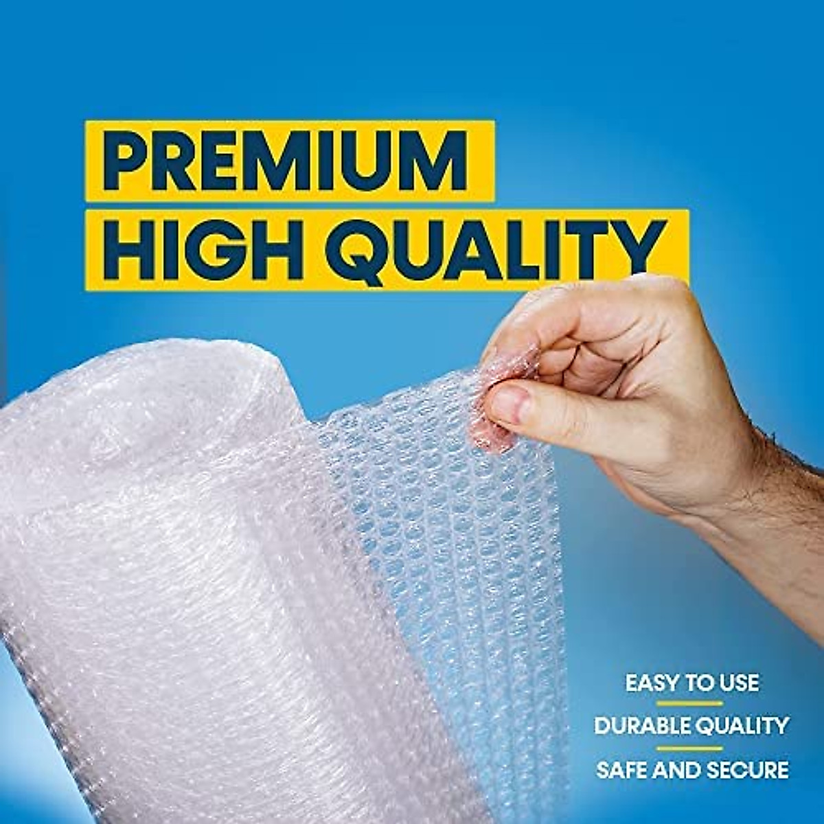 Bubble Cushioning Wrap Bubble Rolls Perforated Every 12 Inches - 12 Inches x 72 Feet Total - Ideal for Shipping Packing Moving Bubble Packing Moving Wrap