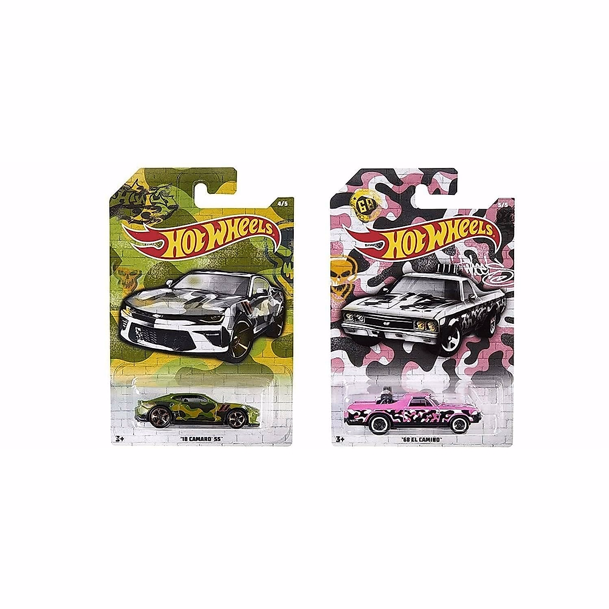 Hot Wheels 2019 Urban Camo Camouflage Series Complete Set of 5 Diecast Vehicles Bundle