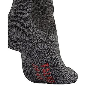 FALKE Men's TK1 Adventure Hiking Socks, Mid Calf, Thick Padding, Athletic Sock, Breathable Quick Dry, Merino Wool, Grey (Asphalt Melange 3180), 10.5-11.5, 1 Pair