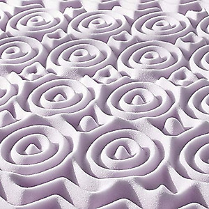 Best Price Mattress King Mattress Topper - 3 Inch 5-Zone Memory Foam Bed Topper with Lavender Infused Cooling Mattress Pad, King Size