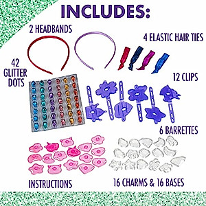 Crayola Glitter Dots Salon Hair Clips, DIY Kids Craft with Hair Accessories, Gift