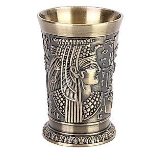 Tomotato Shot Glass, Vintage Egypt Style Wine Cup Metal Goblet Egyptian Style Wine Glass Egyptian Art Craft Decoration Gift Home Ornaments