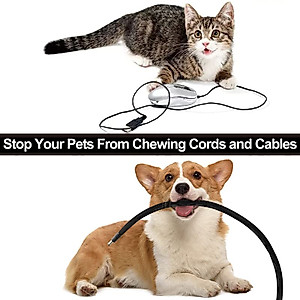 10ft-1inch PET Expandable Braided Sleeving Wire Loom Cable Sleeves Automotive Wire Sleeve Cable Management Wrap Wire Protector Tubing Desk Wire Organizer for Home, Office, Audio HDMI Cable, Black