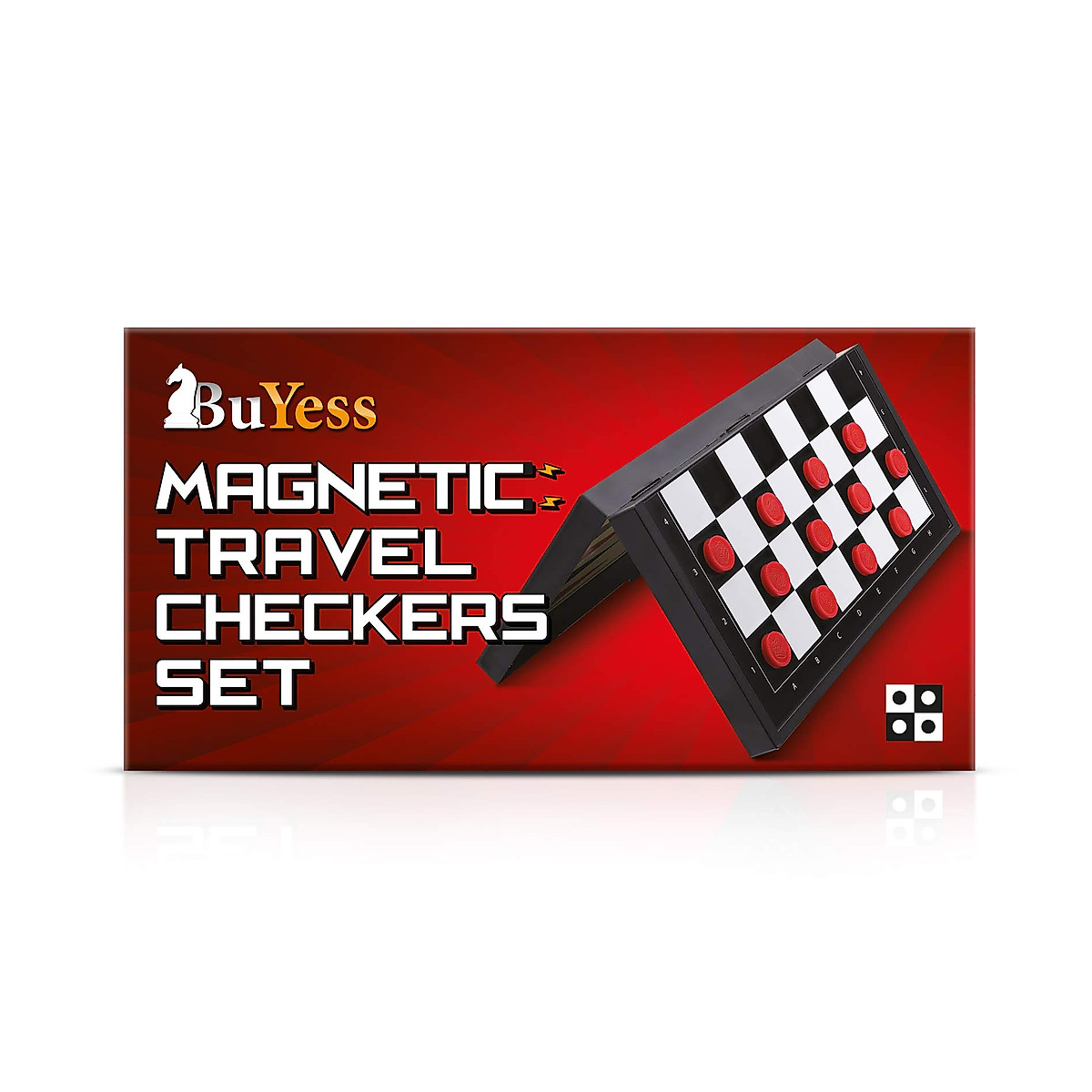 Magnetic Checkers Board Game and Magnetic Checker Pieces, 9.8 x 9.8 inches Mini Portable Travel Set