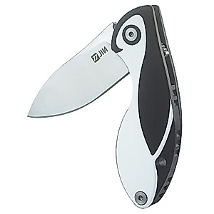 Slip Joint Pocket Knife, G10 Handle Flipper Knife Double Detents Ball Bearing Non-Locking Folding Knife 440C Satin Polishing Blade