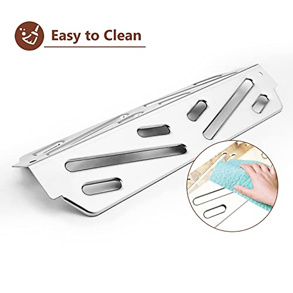 Uniflasy 66040 Heat Deflector for Weber Genesis II 300 Series II E-310, II E-315, II E-330, II E-335, II S-310 Gas Grills for Weber 66040 Heat Deflector Plates(2017 and Newer)