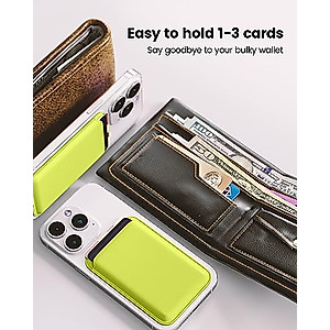 SOFTGAS Magnetic Card Wallet Holder for Apple Magsafe for iPhone 14 Pro Max/14 Plus/14 Pro/14, for iPhone 13 Pro Max/13 Pro/13, for iPhone 12 Pro Max/12 Pro/12, Cell Phone Case Accessory