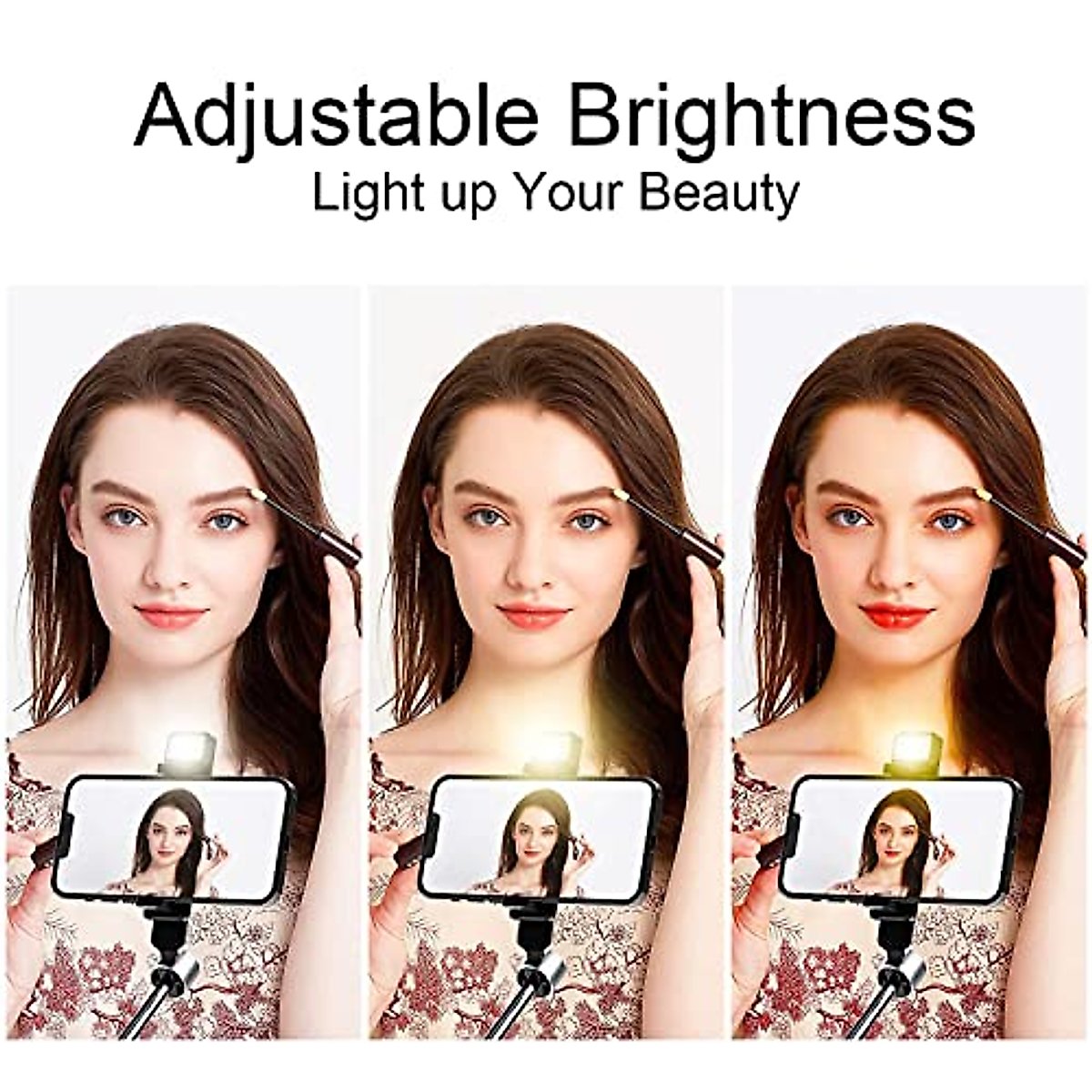 ACEHE Selfie Stick Tripod [Upgraded Stable Version] Fill Light & All in 1 Portable Bluetooth Selfie Stick with Remote Phone Tripod Stand, Cell Phone Tripod for iPhone & Android Smartphone -Black