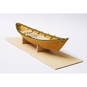 Lowell Grand Banks Dory Wooden Model Ship Kit - 1:24 Scale Plank-on-Frame Construction with Laser Cut Basswood Parts, Detailed Plans & Instructions, Display Base Included - Beginner Level