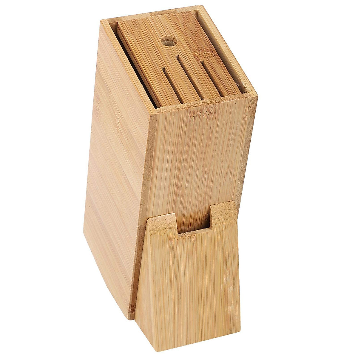 Fdit Multifunctional Bamboo Knife Rack Kitchen Knife Rack Storage Kitchen Knife Rack Ventilated Knife Holder Knife Block Tool