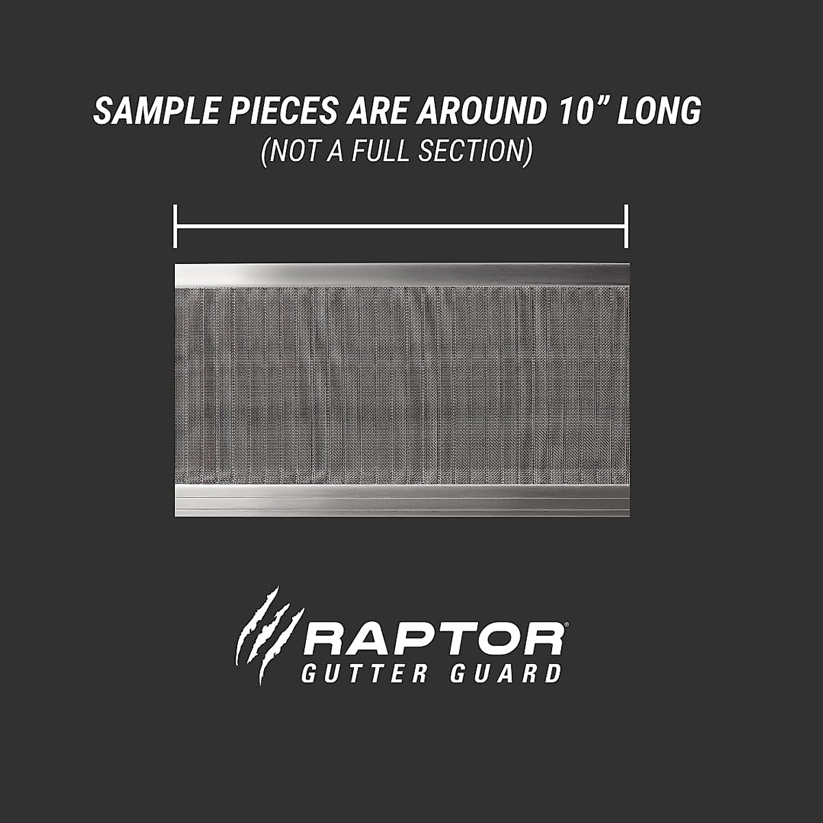Raptor Gutter Guard Stainless Steel Micro-Mesh Sample Pack (Does not include full length sections)