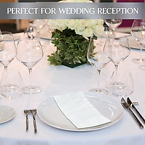 Vplus 600 Pack Paper Napkins Guest Towels Disposable Premium Quality 3-ply Dinner Napkins Disposable Soft, Absorbent, Party Napkins Wedding Napkins for Kitchen, Parties, Dinners or Events(White)