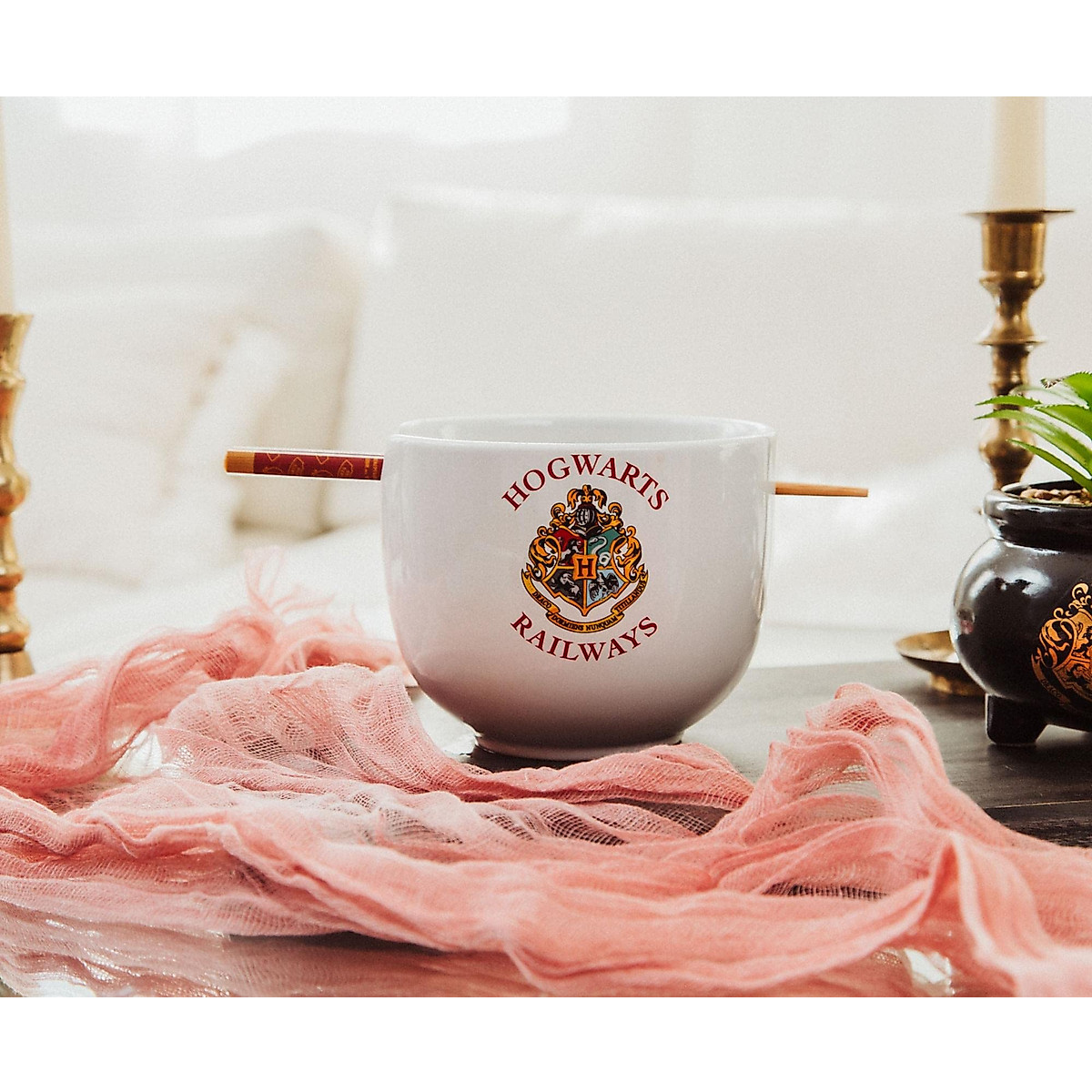 Harry Potter Platform 9 3/4 Dinnerware | 20-Ounce Ramen Bowl and Chopstick Set