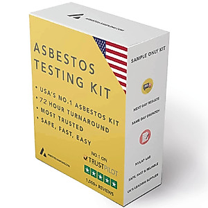 Asbestos Test Kit - Sample Only Testing - 72hr (3 Business Days) NVLAP lab Result with lab Testing fee Included. (3 Samples)