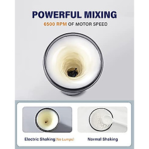 INSPI Blender Bottles, Electric Protein Shaker Bottle 28 oz Made with Tritan, USB Rechargeable Mixer Cup with BPA Free for Milk Coffee Shakes, Black