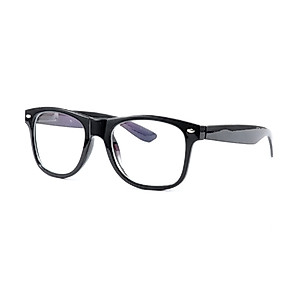 FASH Limited Vintage Buddy Wayfarer Blues Brothers Clear Sunglasses