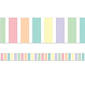 Teacher Created Resources Pastel Pop Stripes Straight Border Trim