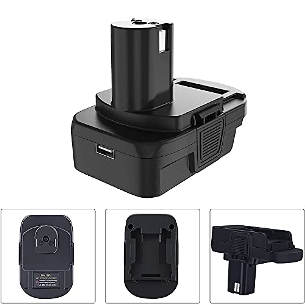 Battery Adapter with USB Port for Dewalt to Ryobi Battery, for Dewalt for Milwaukee Battery Convert to Ryobi 18V Lithium-ion Battery DM18RL