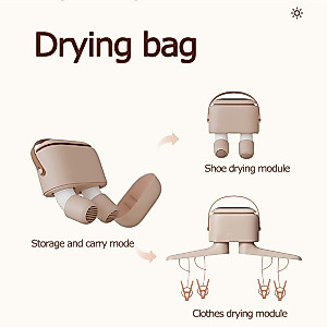 XBLTCM Mini Electric Clothes Drying Rack,Low Noise Clothes Dryer,Portable Dry Machine, Fast Dryer,for Clothes Shoes (Color : Pink)