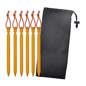 Harilla Three Sided High Strength Aluminum Alloy Tent Stake, Yellow