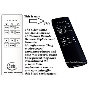 Serta Motion Perfect 2.0 (New Black 2020 Version-) Replacement Remote for Adjustable Bed- Does NOT Have 6 PINS