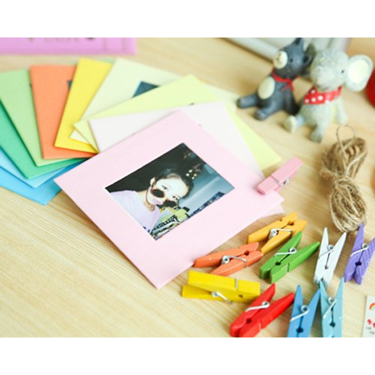 10 Pcs Paper Photo Frame Set for Fujifilm Instax Polaroid Mini 8, Mini 7S, Mini 25, Mini 50S, Mini 90 Instant Camera Films